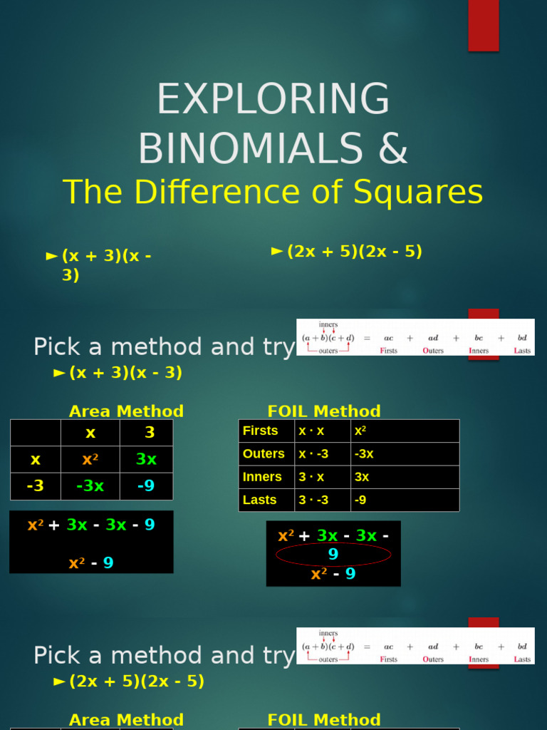 FOIL and Area Method | PDF | Mathematics