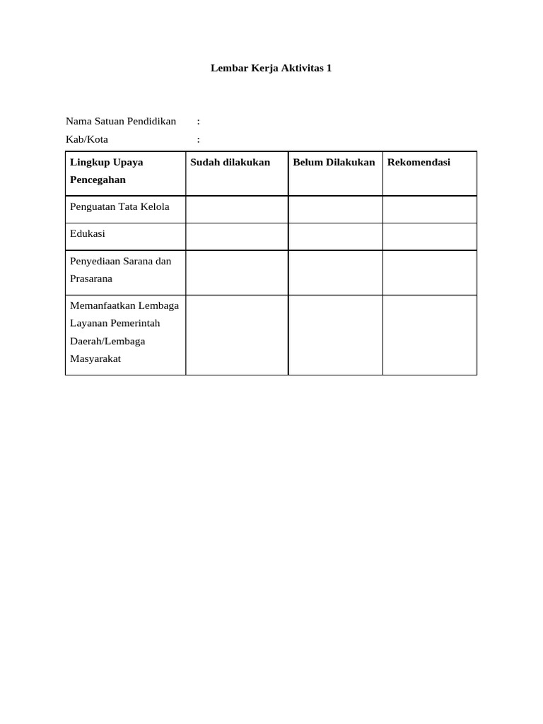 Lembar Kerja Individu | PDF
