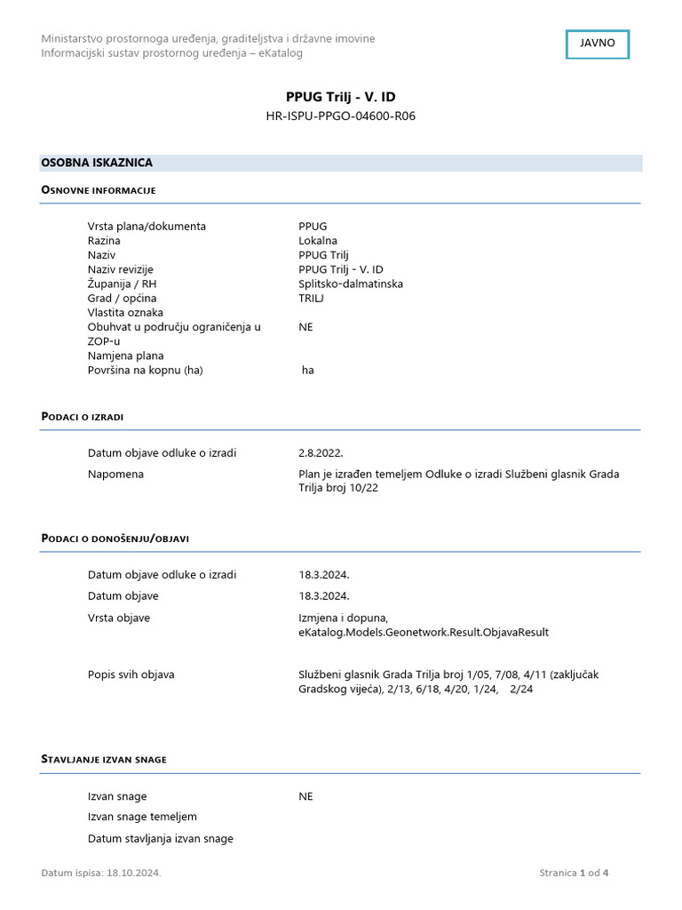 PPUG Trilj - V. ID | PDF