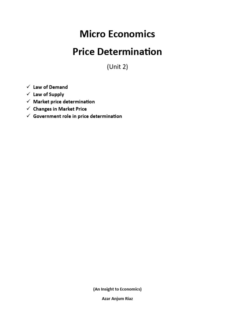 Alevel Economics Unit 2 | PDF | Elasticity (Economics) | Demand