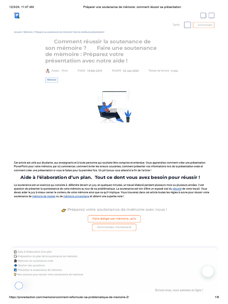 Réussir sa soutenance de mémoire | PDF | Mémoire | Microsoft Powerpoint