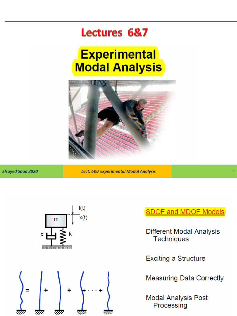 Lect. 6&7 Exp. Modal Analysis New | PDF | Engineering | Mechanical ...