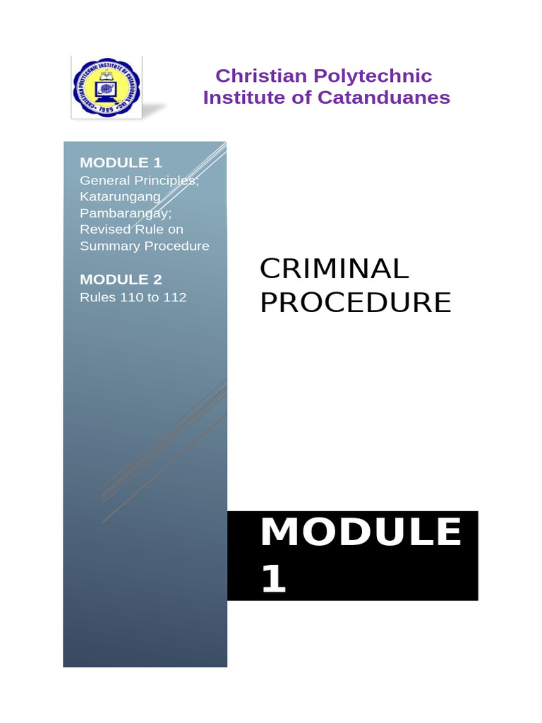 Criminal Procedure Modules | PDF | Criminal Procedure In South Africa | Prosecutor