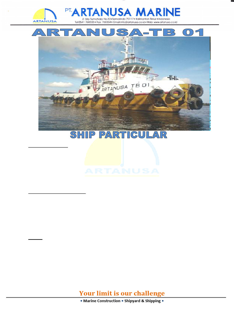 Ship Particular TB 1 | PDF | Manufactured Goods