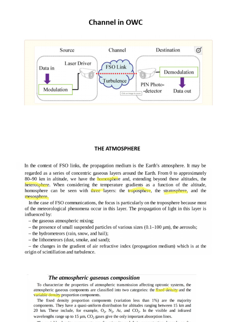 Atmospheric Effects on Optical Communication | PDF | Scattering ...