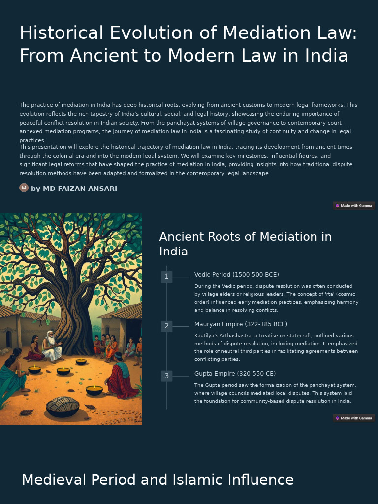 Evolution of Mediation Law in India | PDF | Mediation | Alternative ...