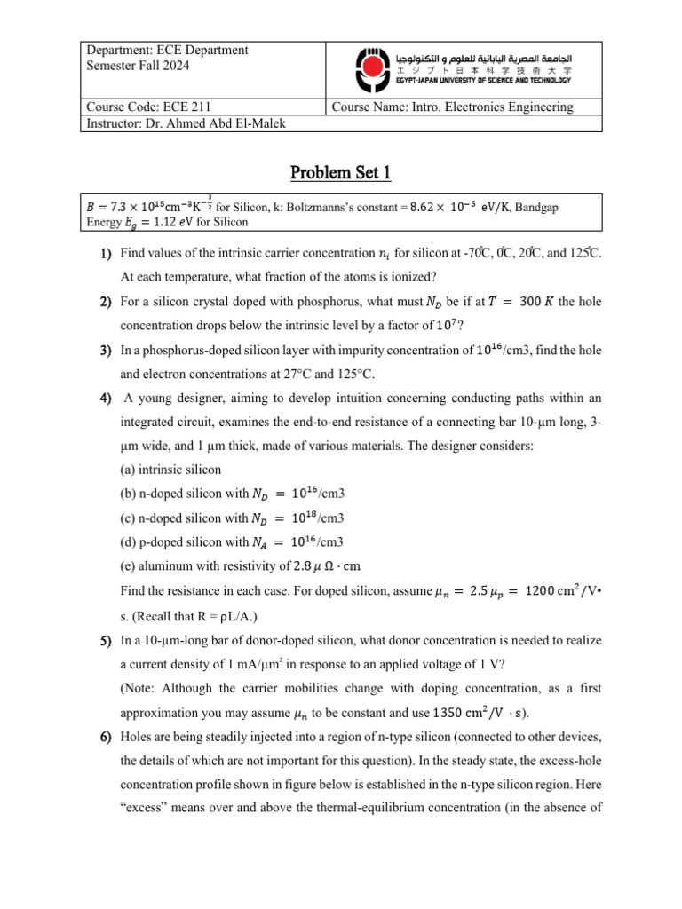 sh1 | PDF | Doping (Semiconductor) | P–N Junction