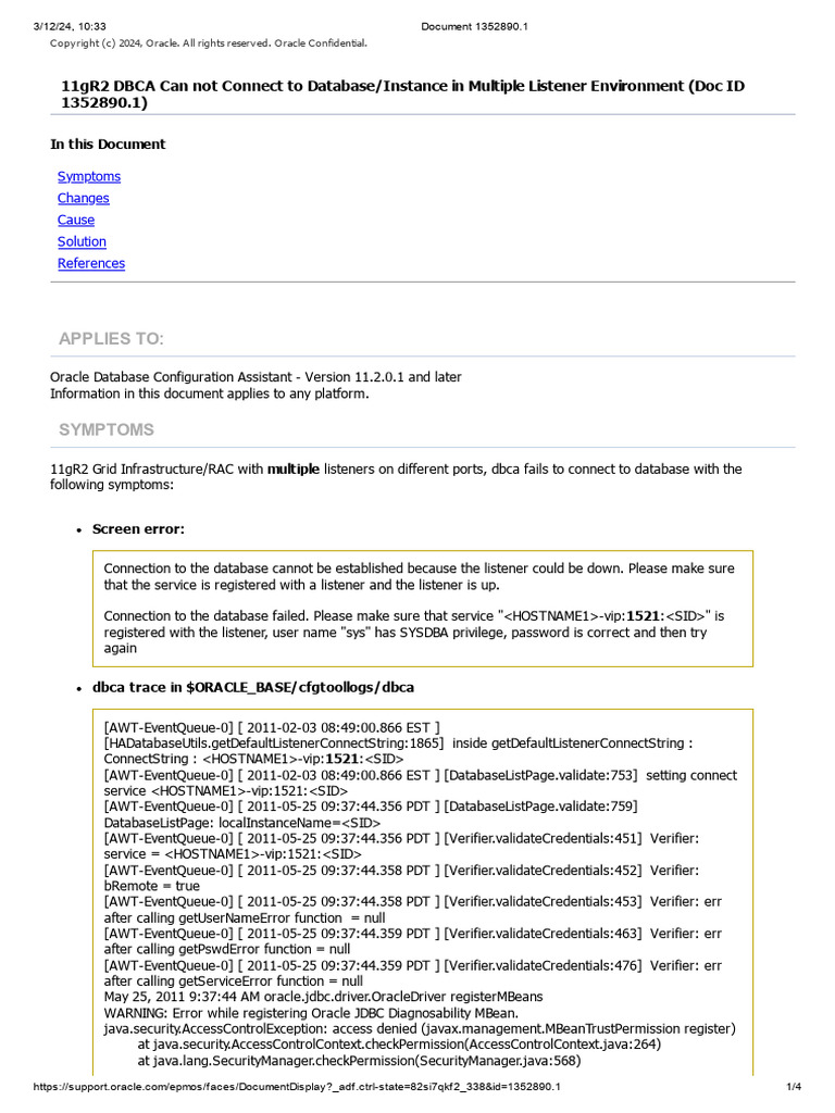 11gR2 DBCA Can not Connect | PDF | Computer Science | Computer Architecture