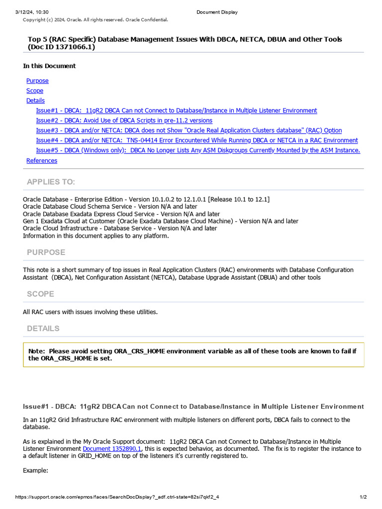 Top 5 (RAC Specific) | PDF | Computer Science | Operating System Families