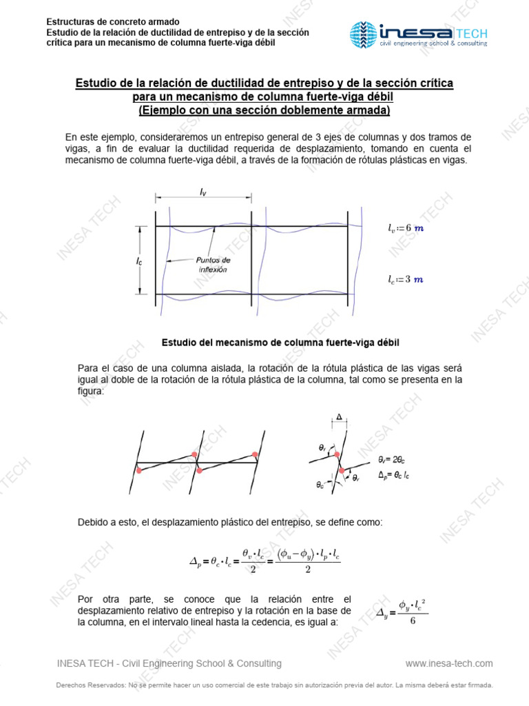 IT_Estudio de ductilidad de entrepiso y de la sección crítica_Mecanismo CF-VD_Ej. Secc. DA | PDF ...