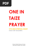 Taizé Prayer Flow Guide | PDF | Religious Behaviour And Experience | Christian Behaviour And ...