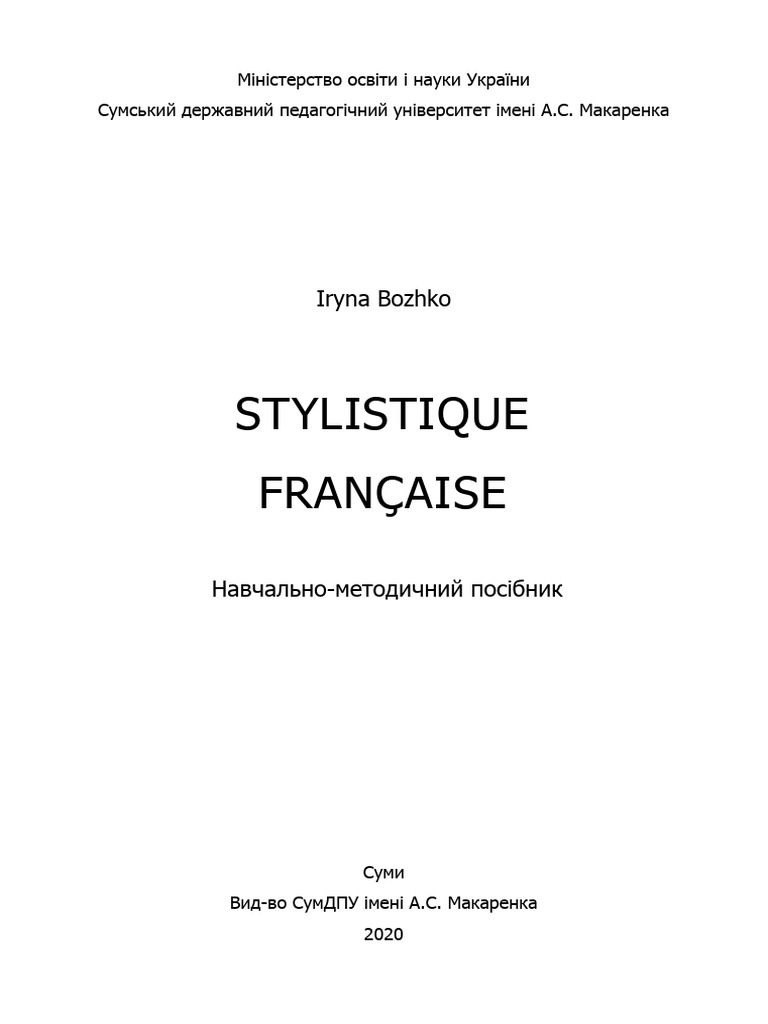 Stylistique | PDF