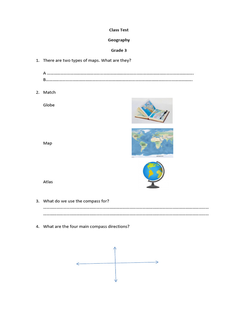 Grade 3 Geography Class Test | PDF