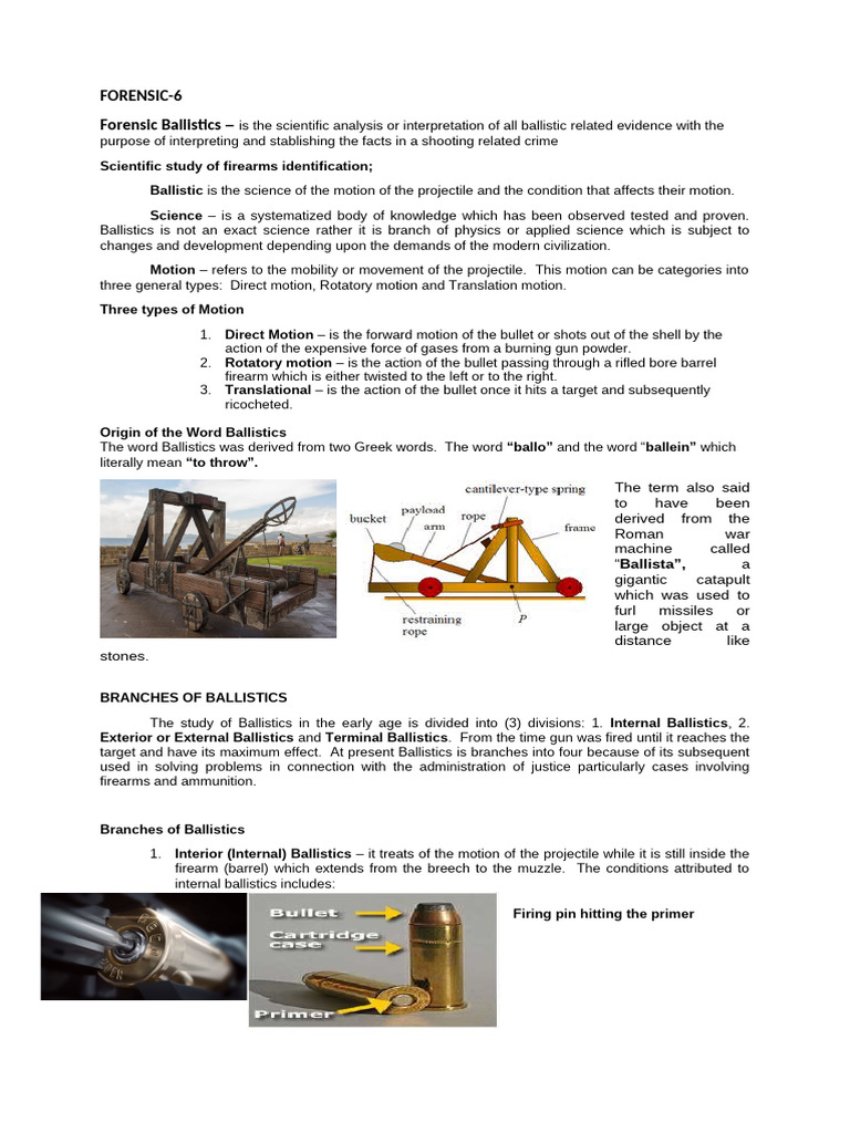 MODULE-1-BALLISTICS | PDF | Gun Barrel | Firearms