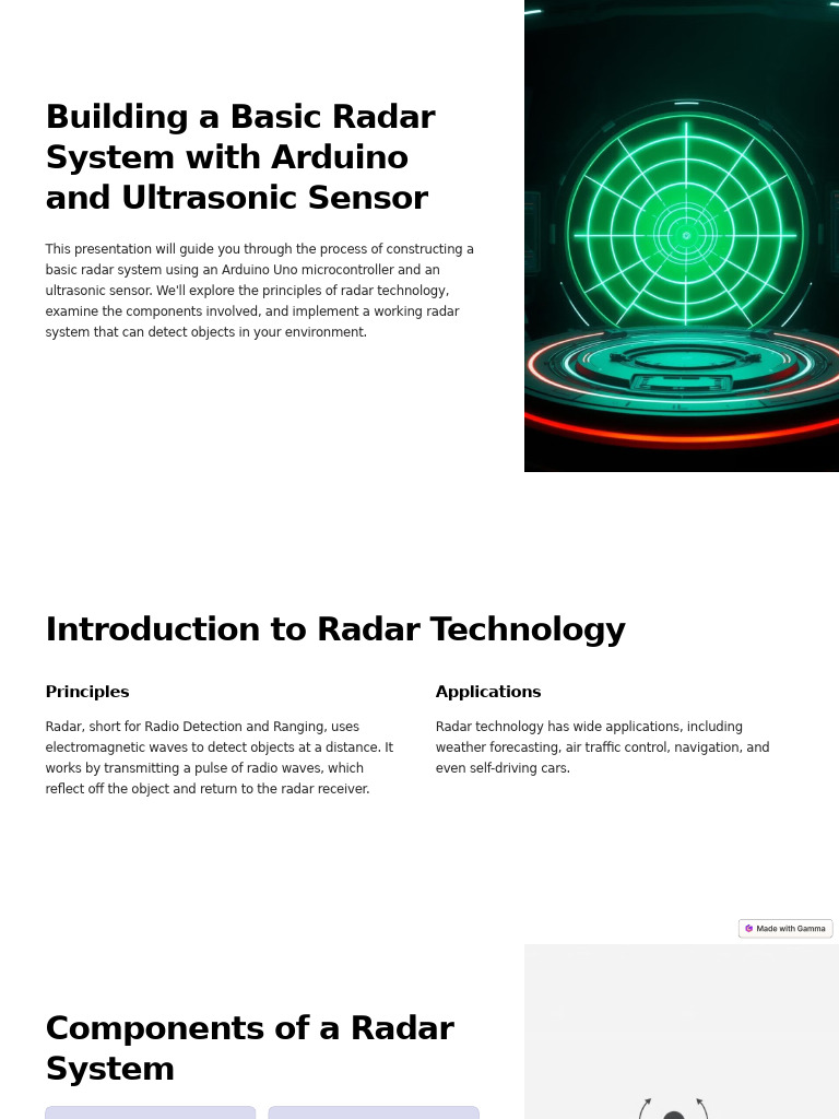 Building A Basic Radar System With Arduino and Ultrasonic Sensor | PDF ...