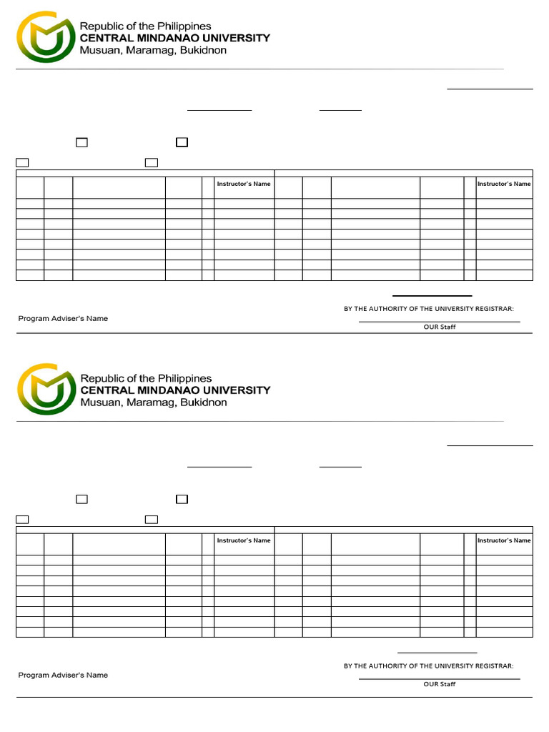 Cmu F 1 Reg 004 Change in Registration Form Edited | PDF