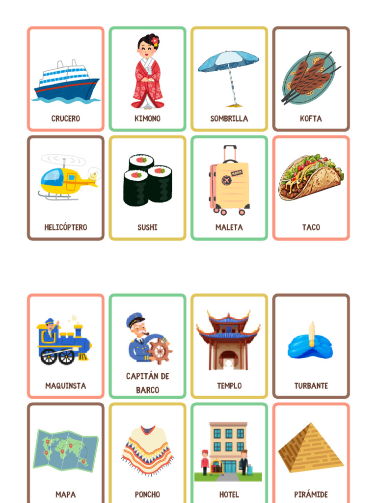 Vocabulario Bingo | PDF