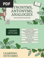 Synonyms & Antonyms Ocean Adventure | PDF | Aquatic Animals | Diving