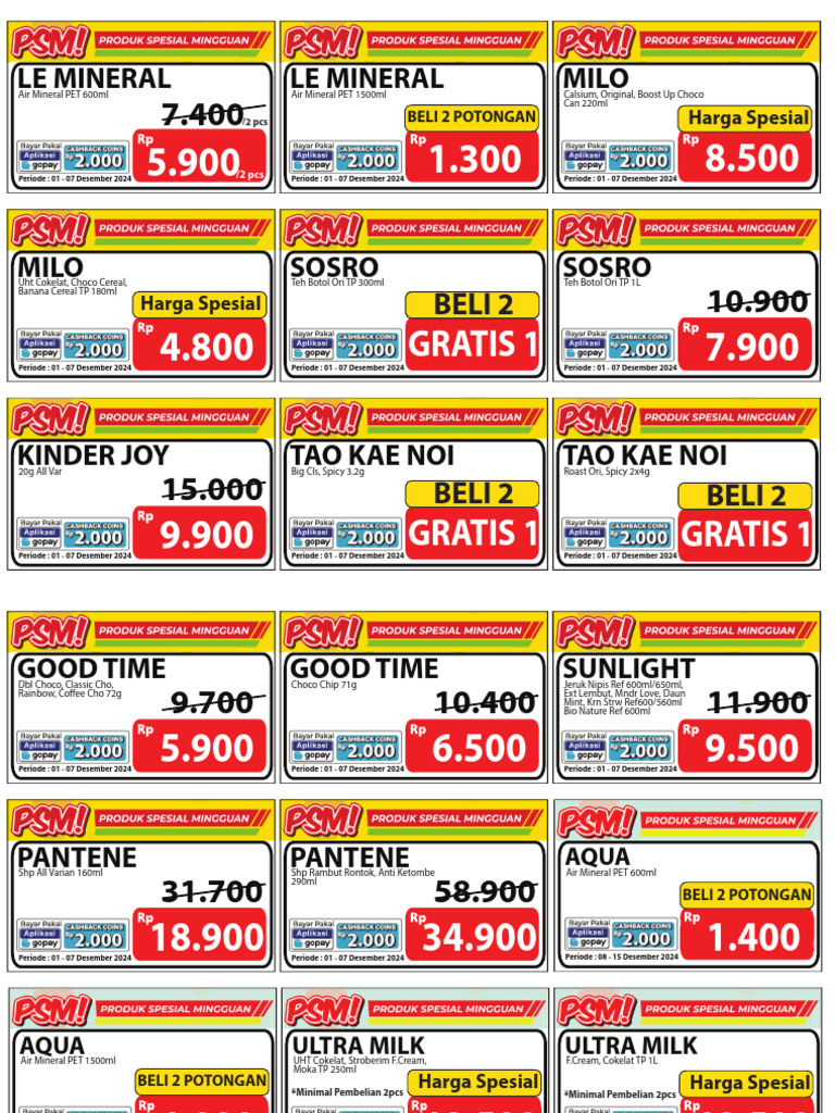 Mini POP Alprom Periode 01-15 Des 2024 | PDF