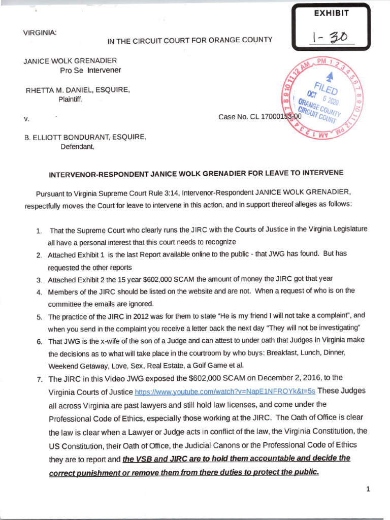 Part 2 of JWG Exhibit 1 SCV Notice 7oct24506 | PDF