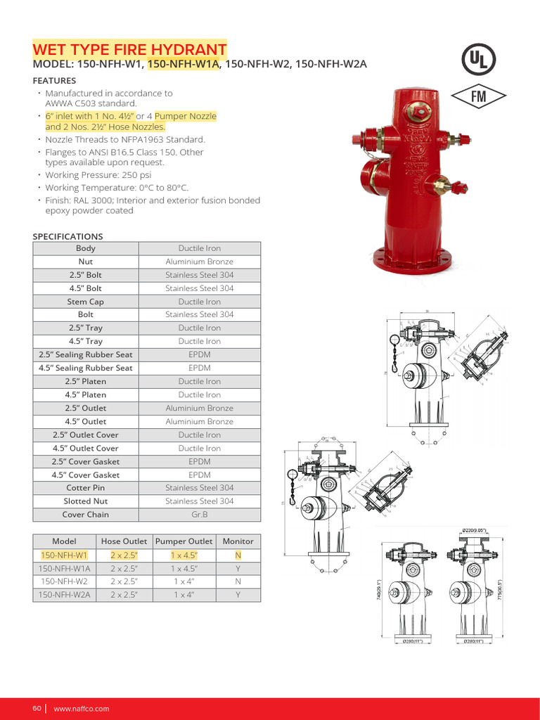 Wet Type Fire Hydrant Specifications | PDF