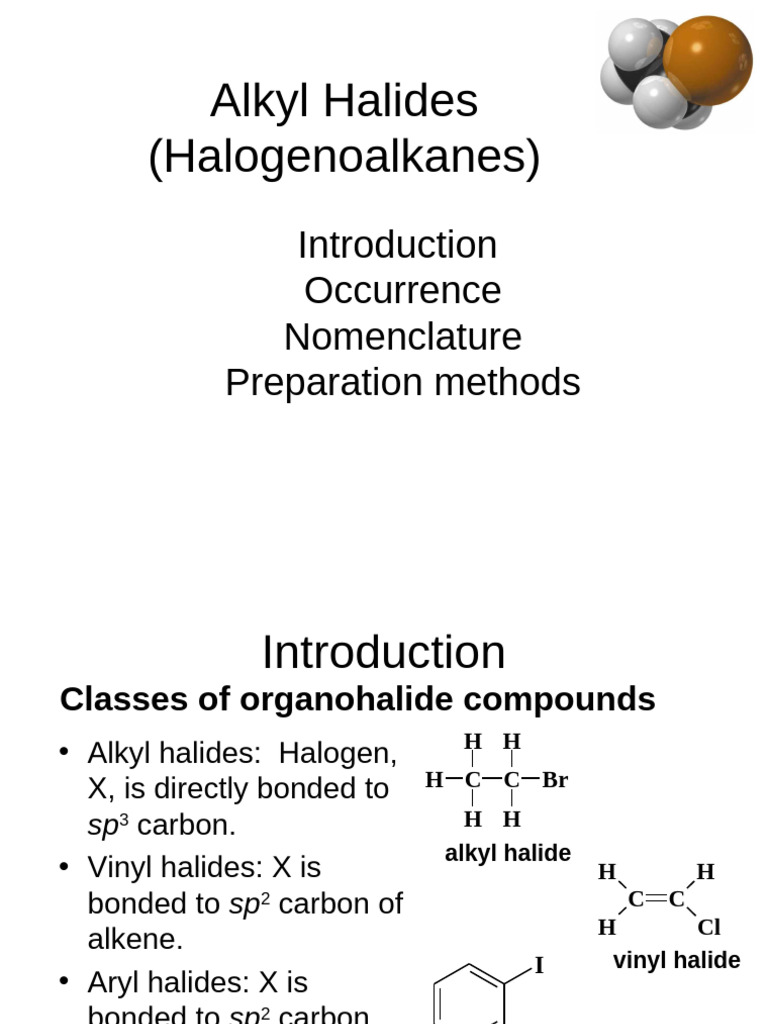 10. Alkyl Halides 1 Introduction | PDF | Organic Chemistry | Chemistry