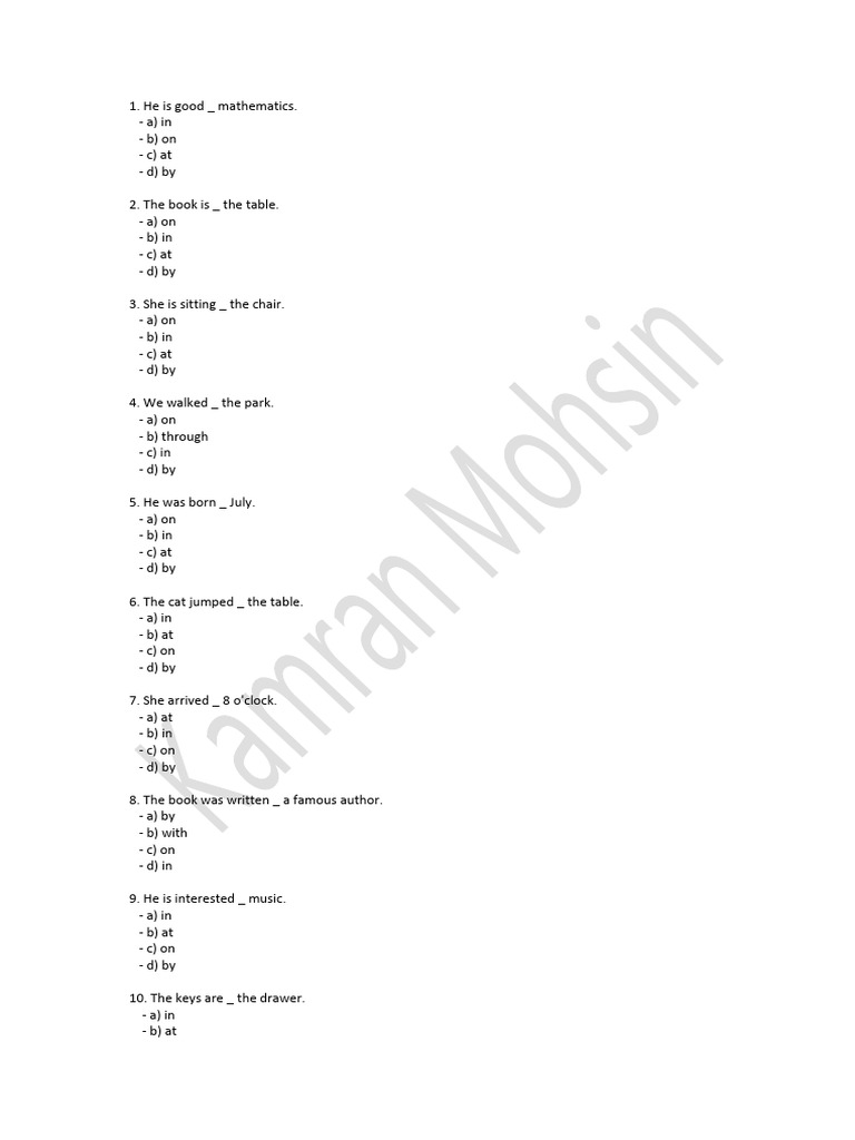 Preposition 26, 07, 2024 | PDF