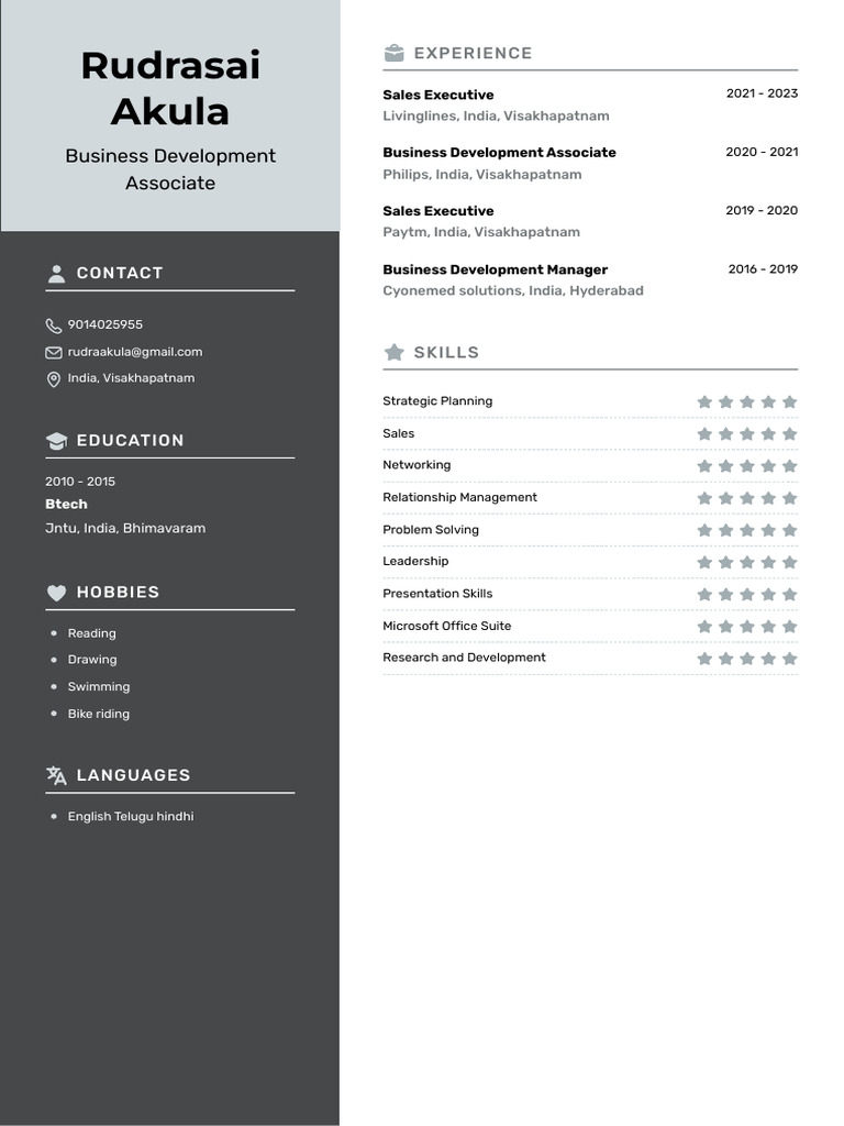 Resume - Bussiness Associate | PDF