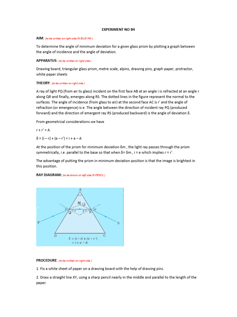 Experiment B4 | PDF | Angle | Line (Geometry)