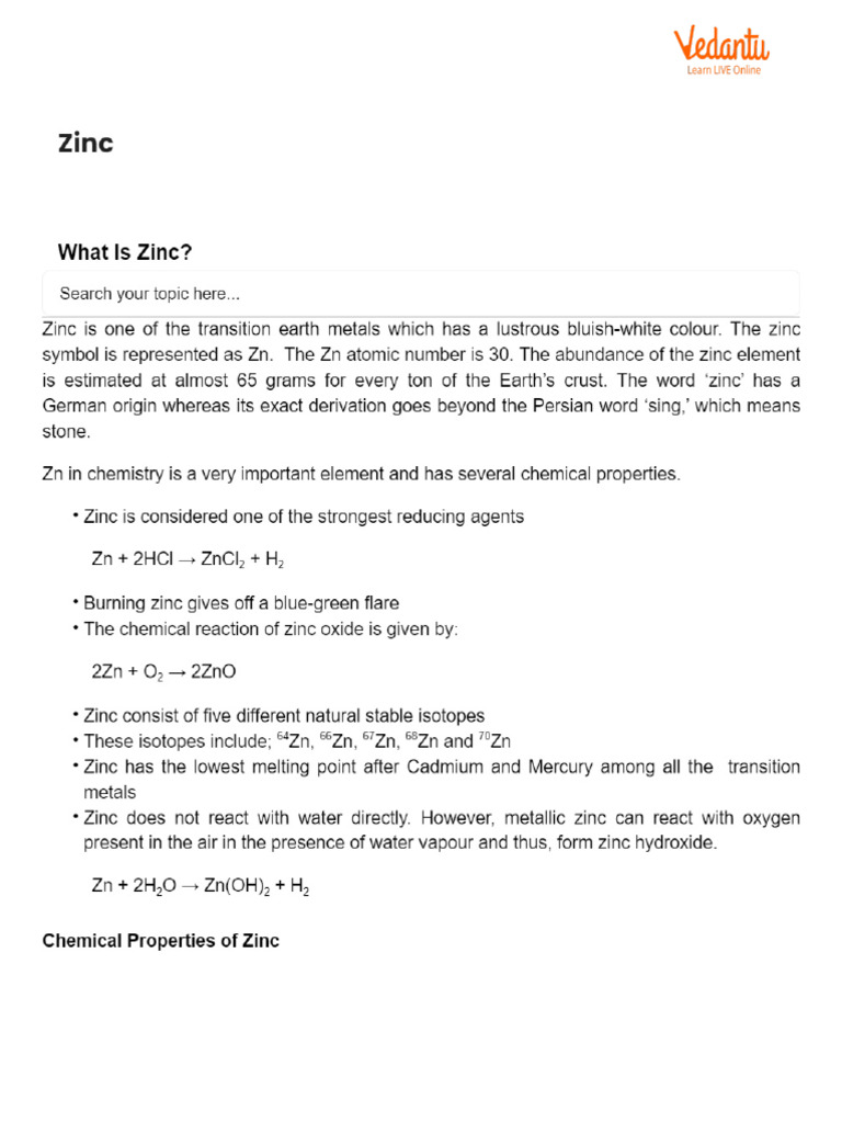 Zinc | PDF
