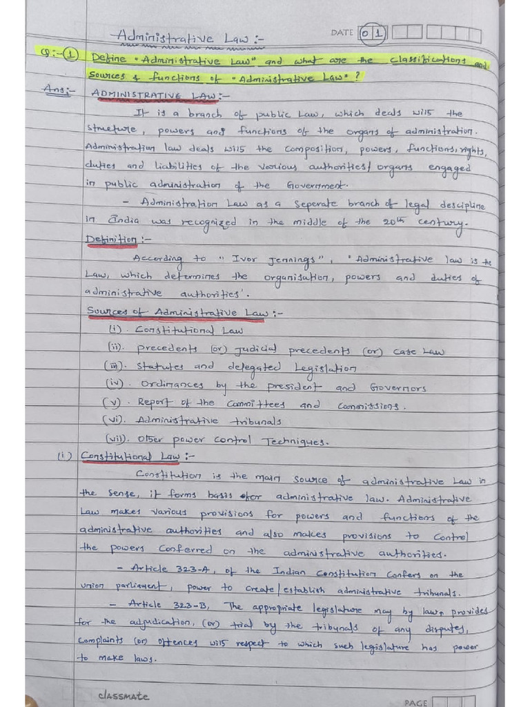 Administrative Law Notes | PDF