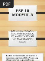 Edited Esp 10 Module 8 Layunin Paraan Sirkumstansya | PDF