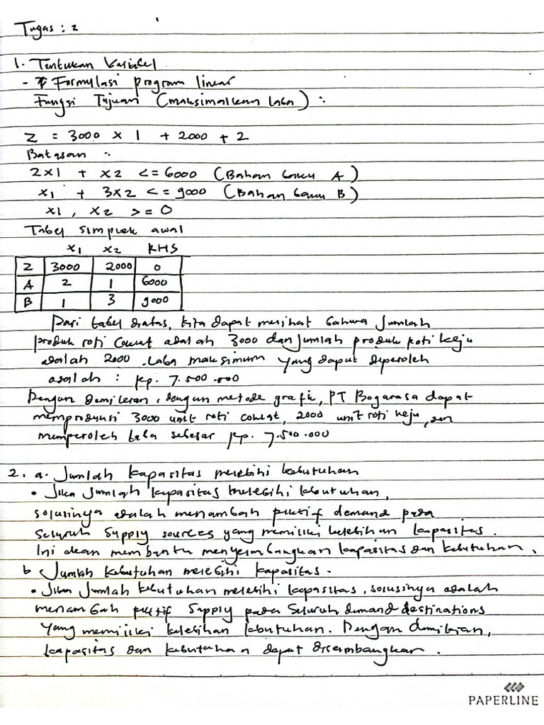 Tugas 2 Riset Operasi | PDF