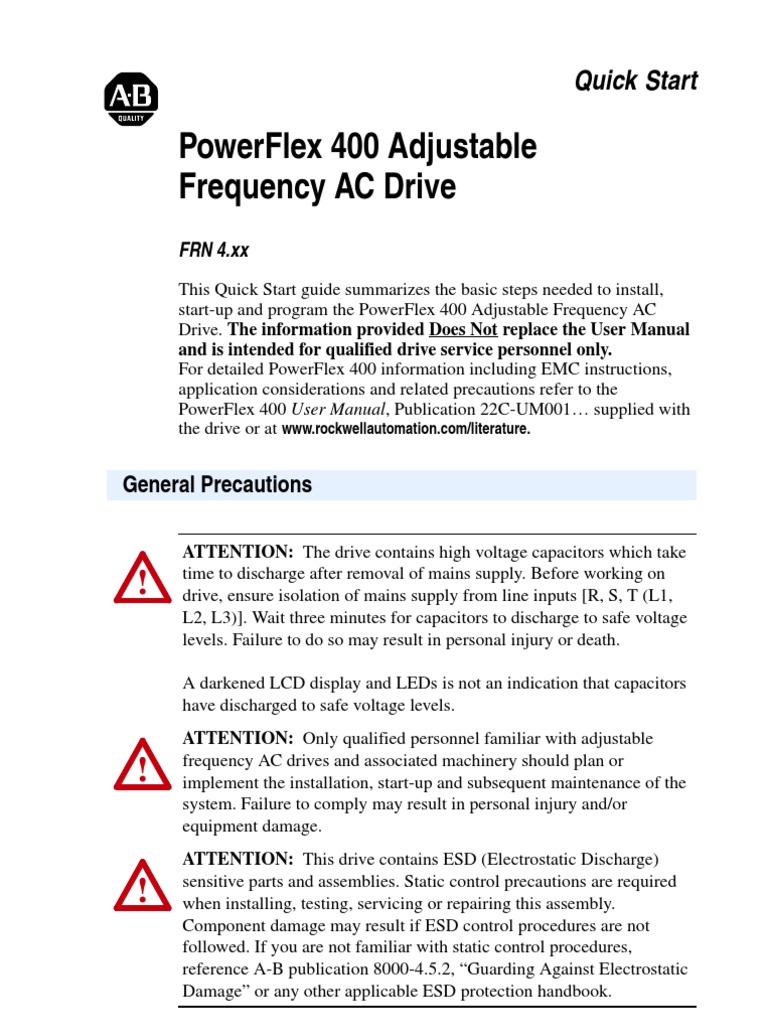 Allen Bradley - PowerFlex 400 | PDF | Relay | Alternating Current