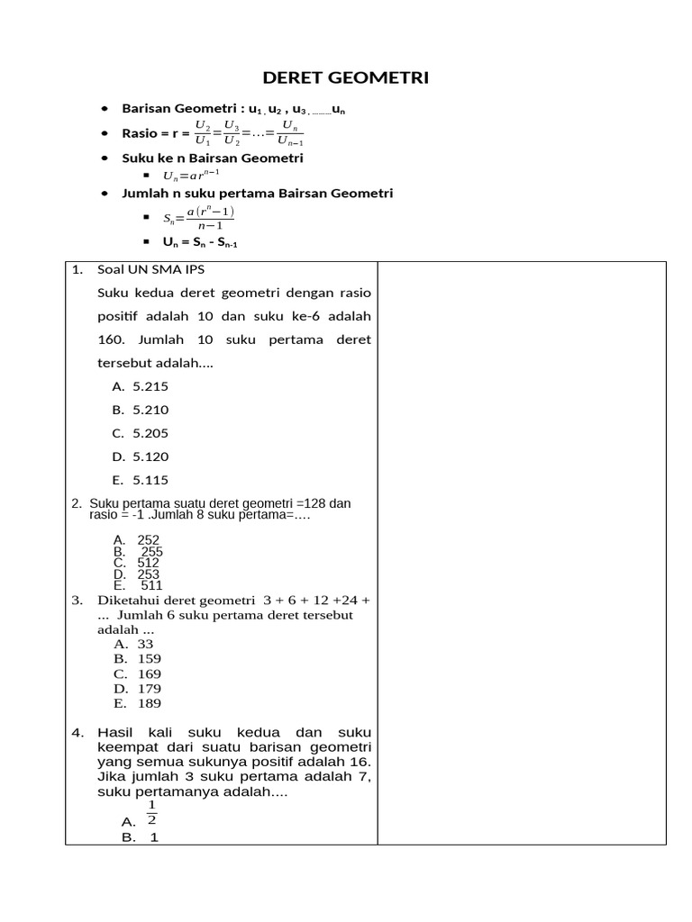 Deret Geometri | PDF