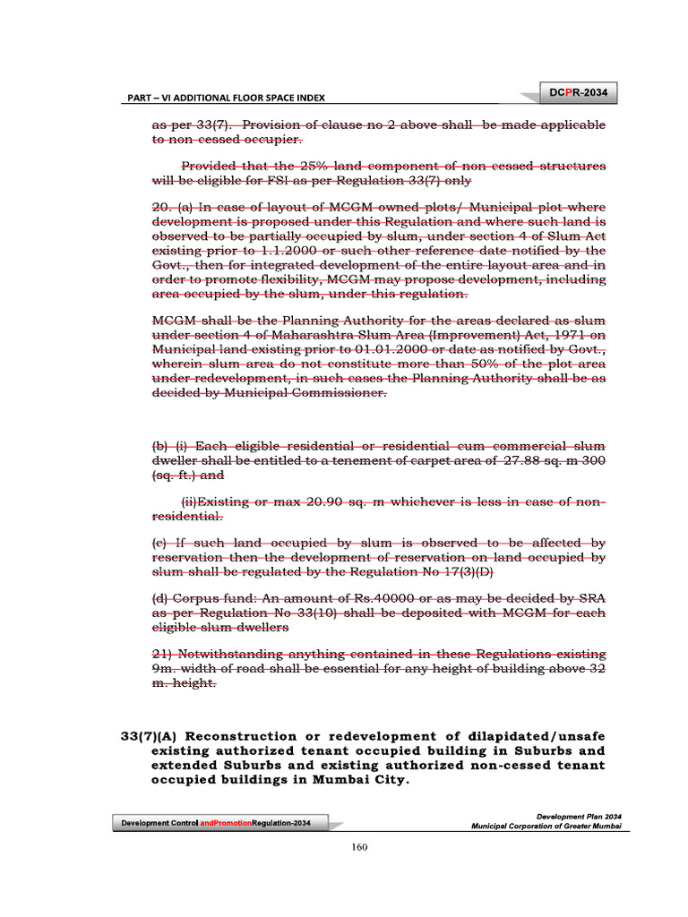 33 (7) A Extract From DCPR 2034 | PDF