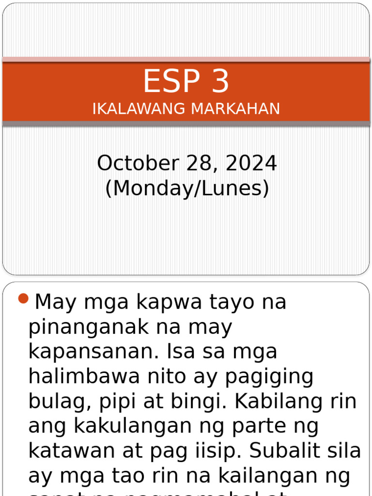 ESP 3-October 28,2024-q2 | PDF
