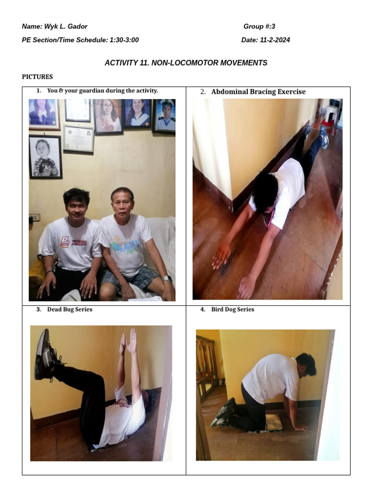 PE 1 ACTIVITY 11 - PICTURES 2 - Wyk | PDF