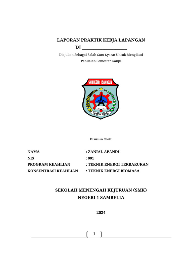Contoh Laporan PKL | PDF