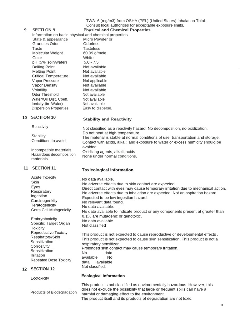 MSDS SILICA | PDF | Toxicity | Silicon Dioxide