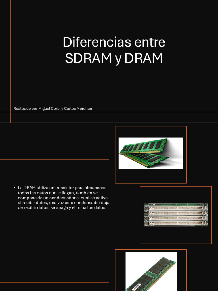 Diferencias Entre SDRAM y DRAM Fundamentos Del Hardware | PDF