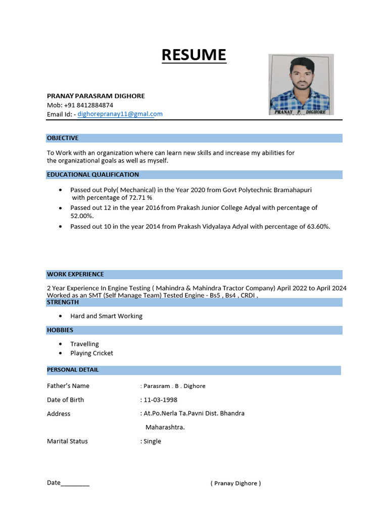 Pranay Resume | PDF