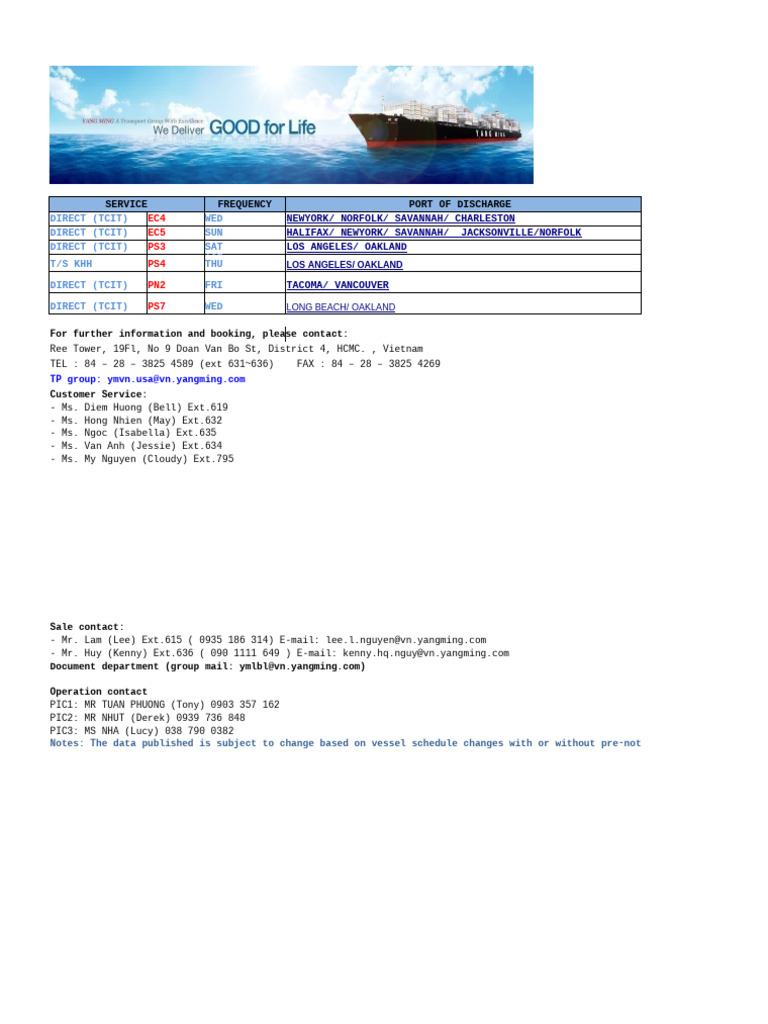 251^^HCM-CT-SCHEDULE (SEP-NOV)update 2024SEP09 | PDF | Shipping | Water ...