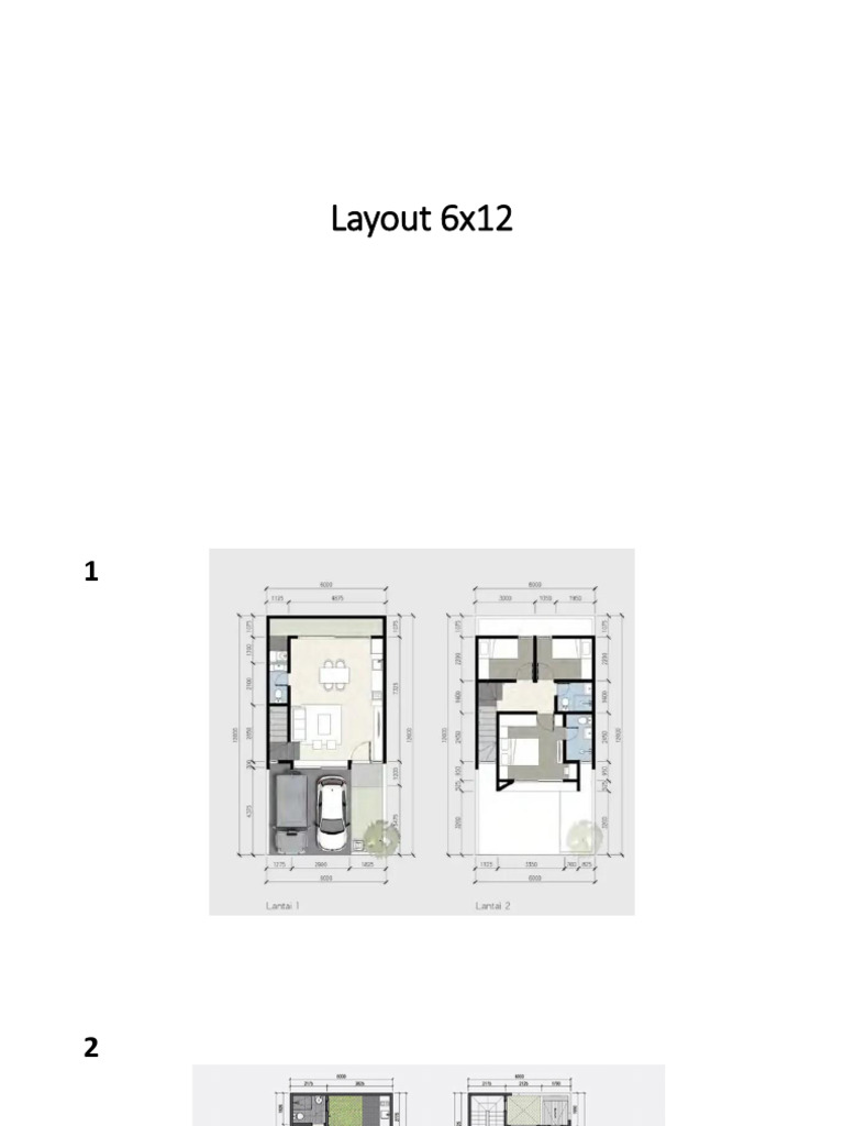 Referensi Layout Tanah 6x12 | PDF