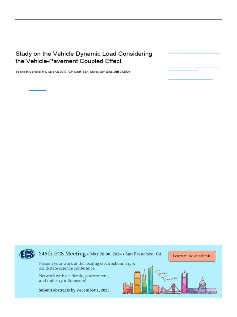 Vehicle Load Distribution | PDF | Spectral Density | Deformation ...