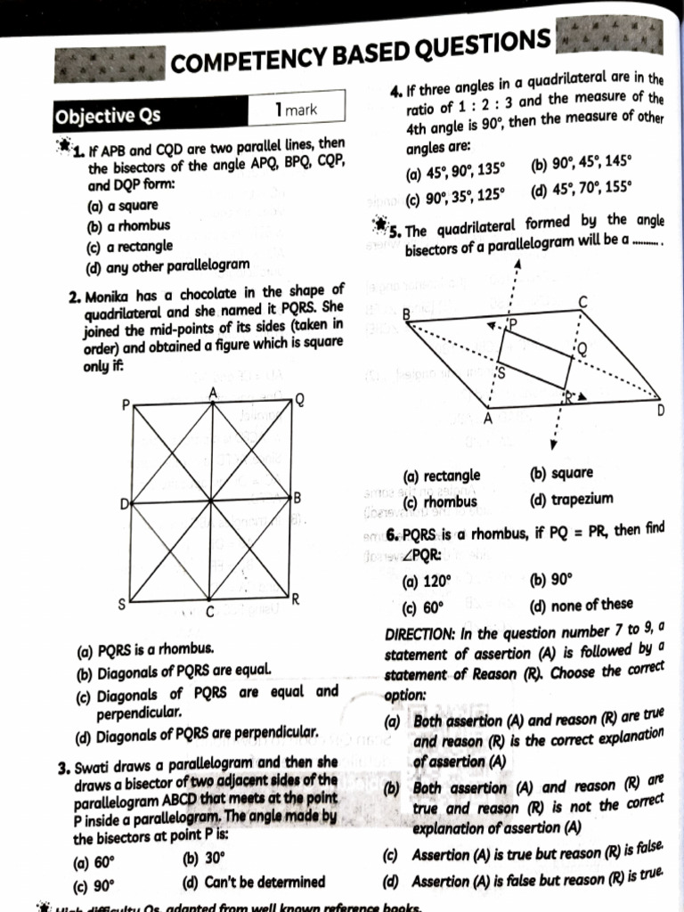 Class 9 - Revision Quadrilaterals and Class 9 AI Notes | PDF ...