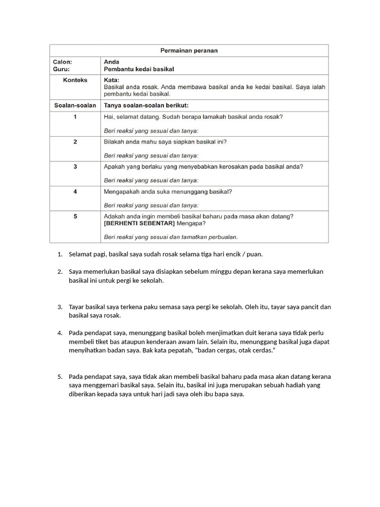 EXAM PERTUTURAN PRACTICE 7 WORKSHEET WITH ANSWERS | PDF