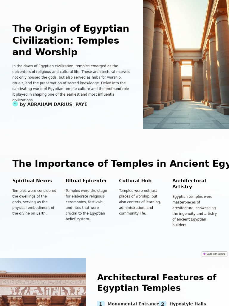 The Origin of Egyptian Civilization Temples and Worship | PDF | Ancient ...