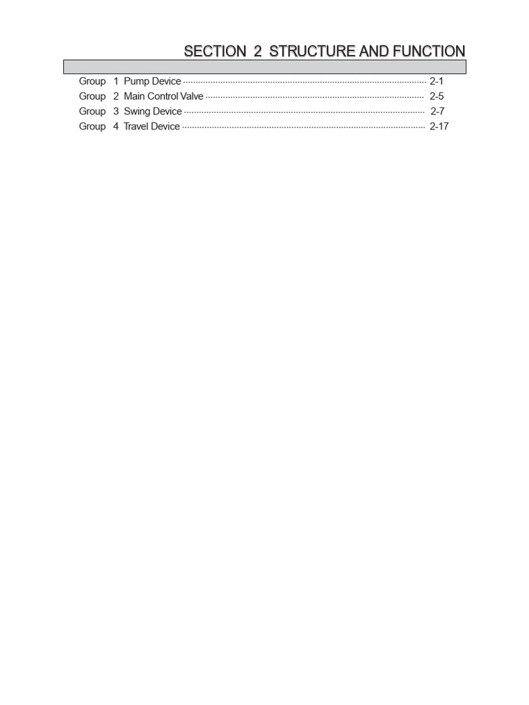 2-1. Structure and function Pump, MCV, Motor Hyundai HX75S | PDF | Piston | Valve