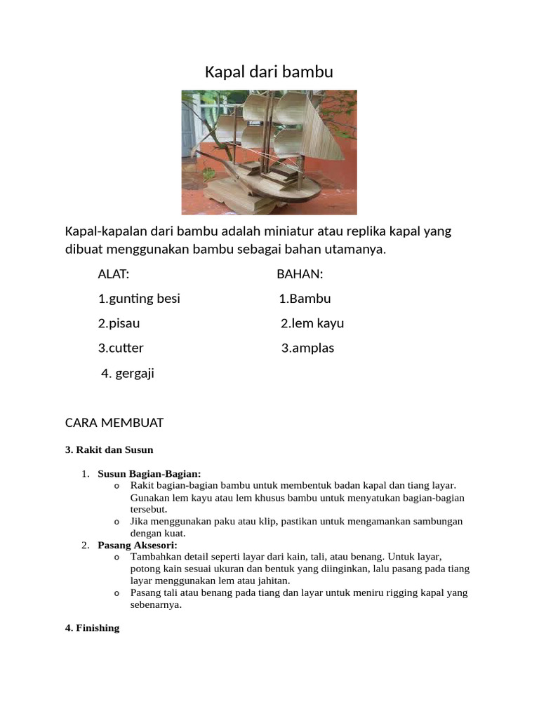 Kapal Dari Bambu | PDF